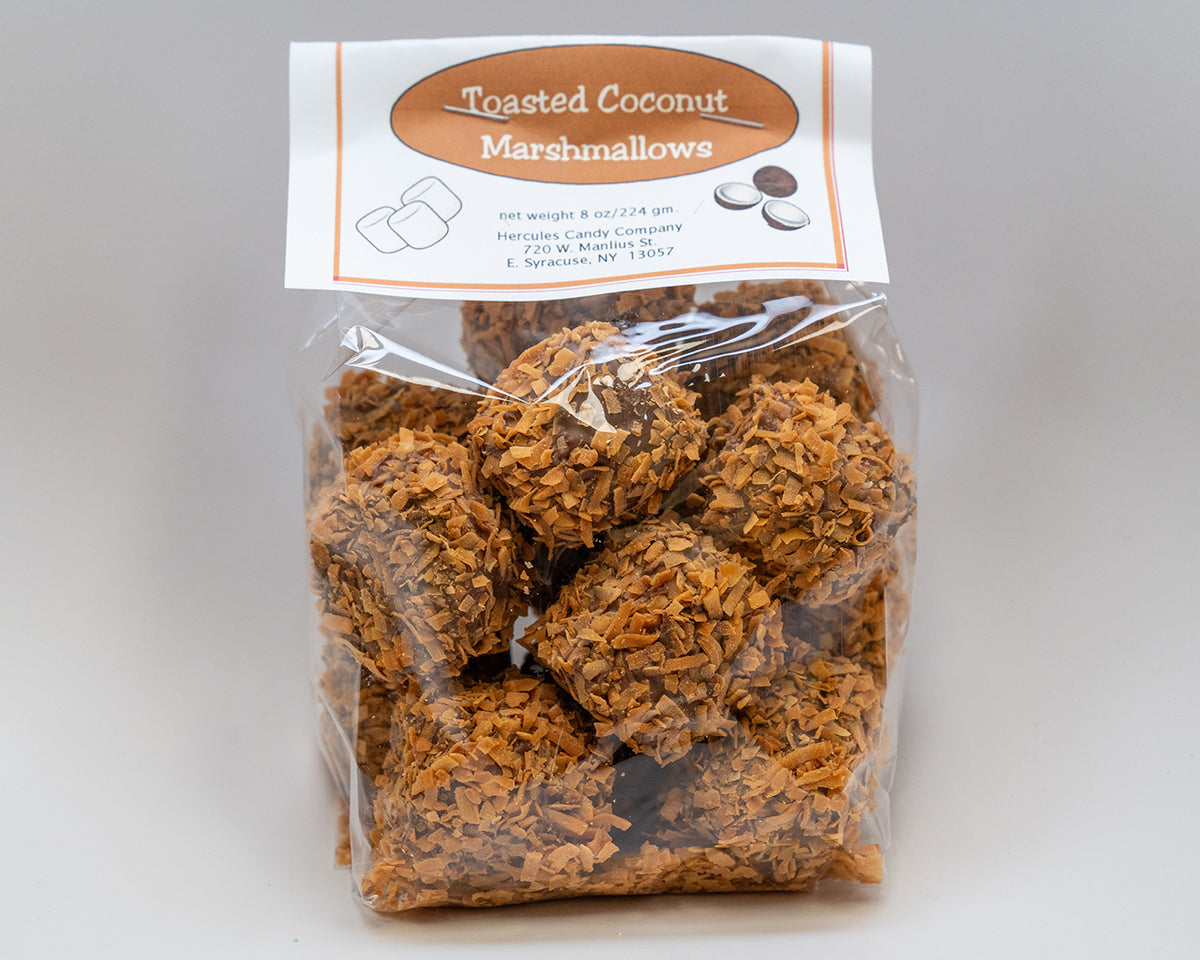 Toasted Coconut Marshmallows – Hercules Candy and Chocolate Shop