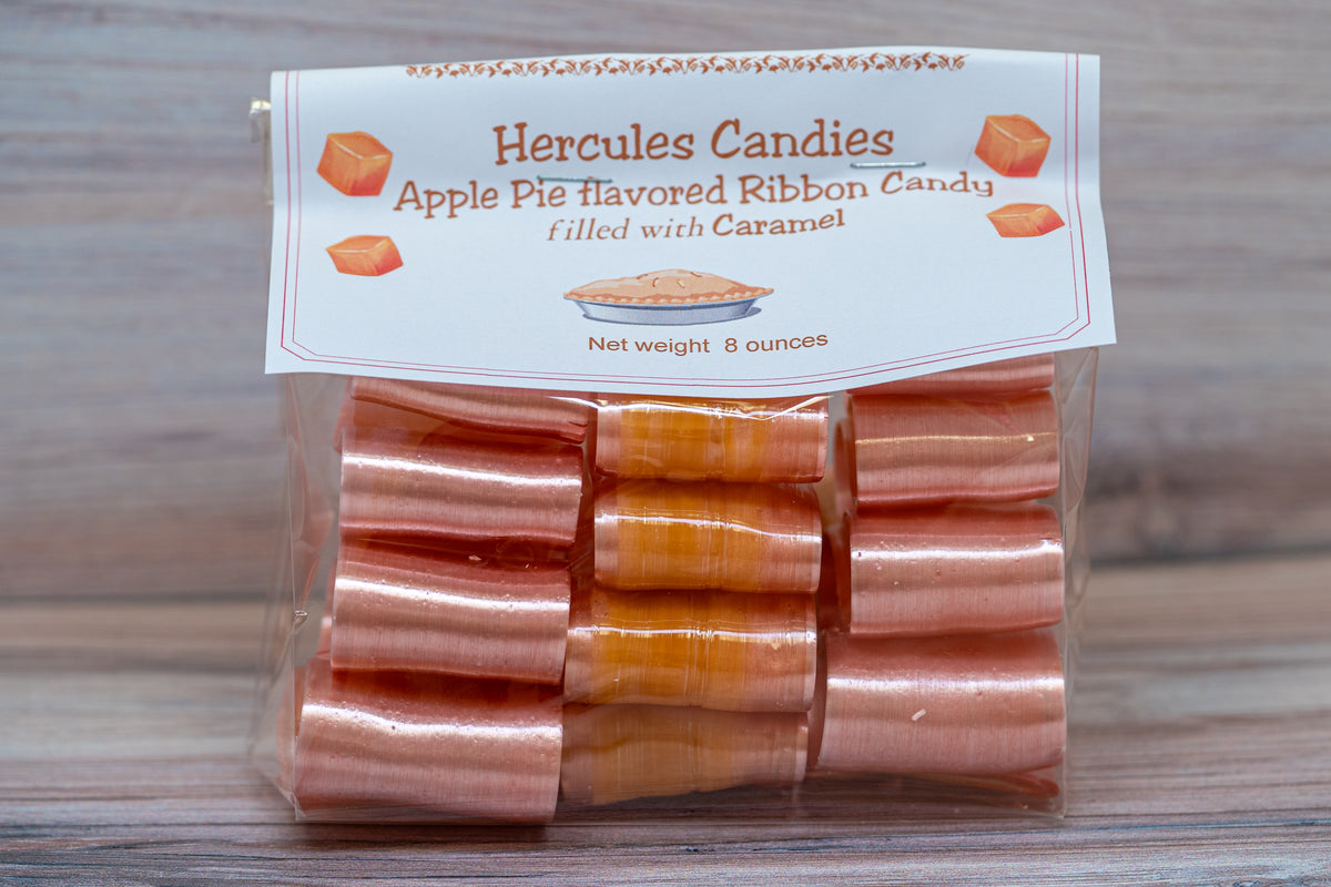 Apple Pie Caramel filled Ribbon Candy – Hercules Candy and Chocolate Shop