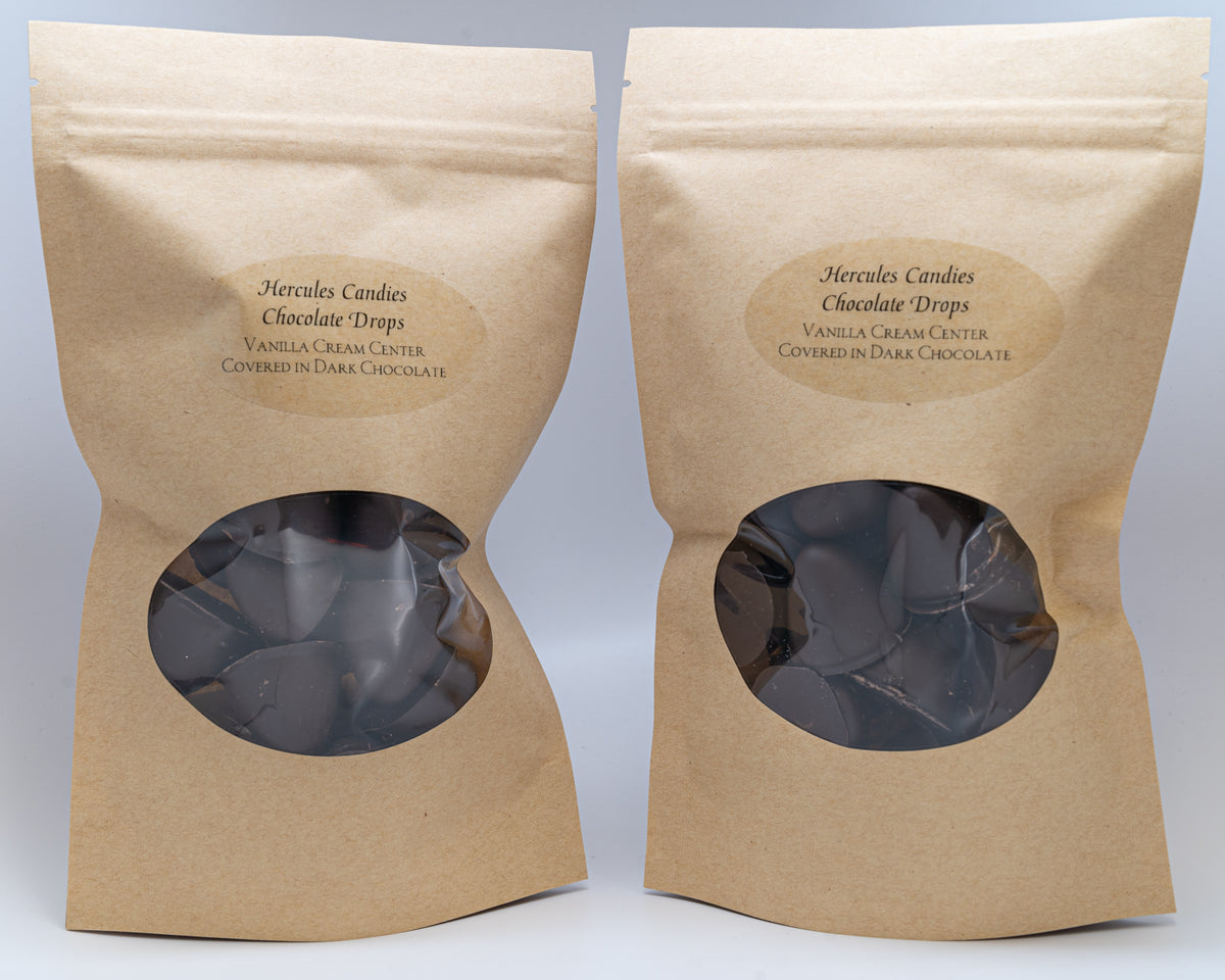 Old Fashioned Chocolate Drops, vanilla cream filled – Hercules Candy ...